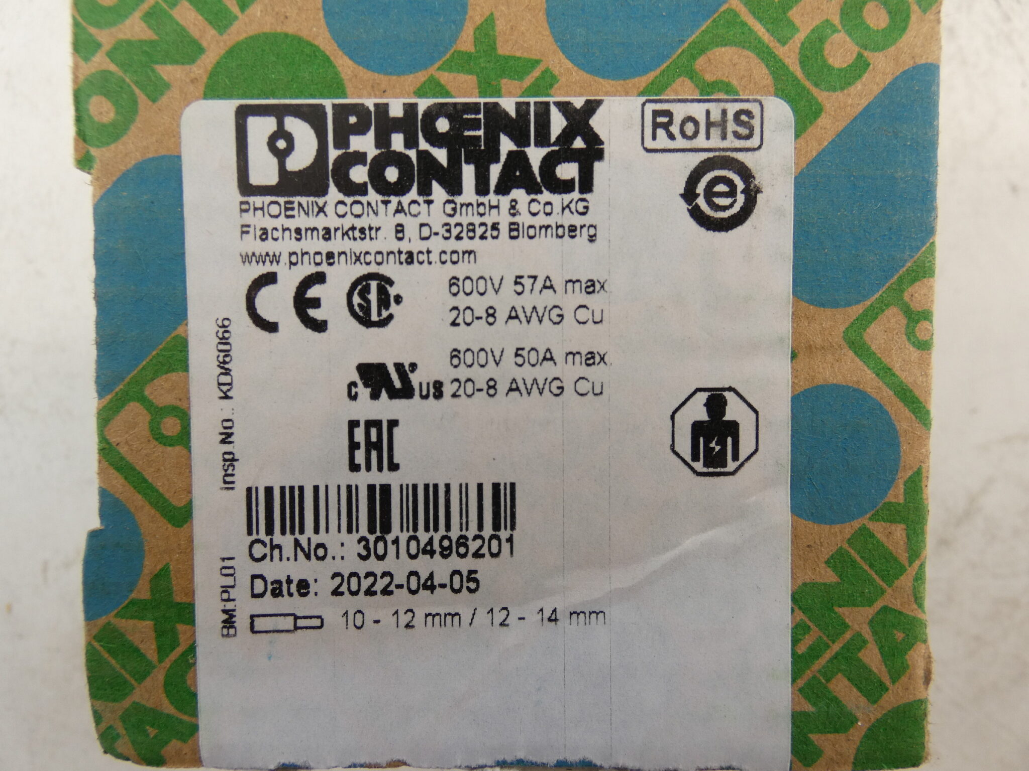 *Lot of 8* Phoenix Contact PTFIX 18×4 Blue Distribution Blocks 600V 57A ...