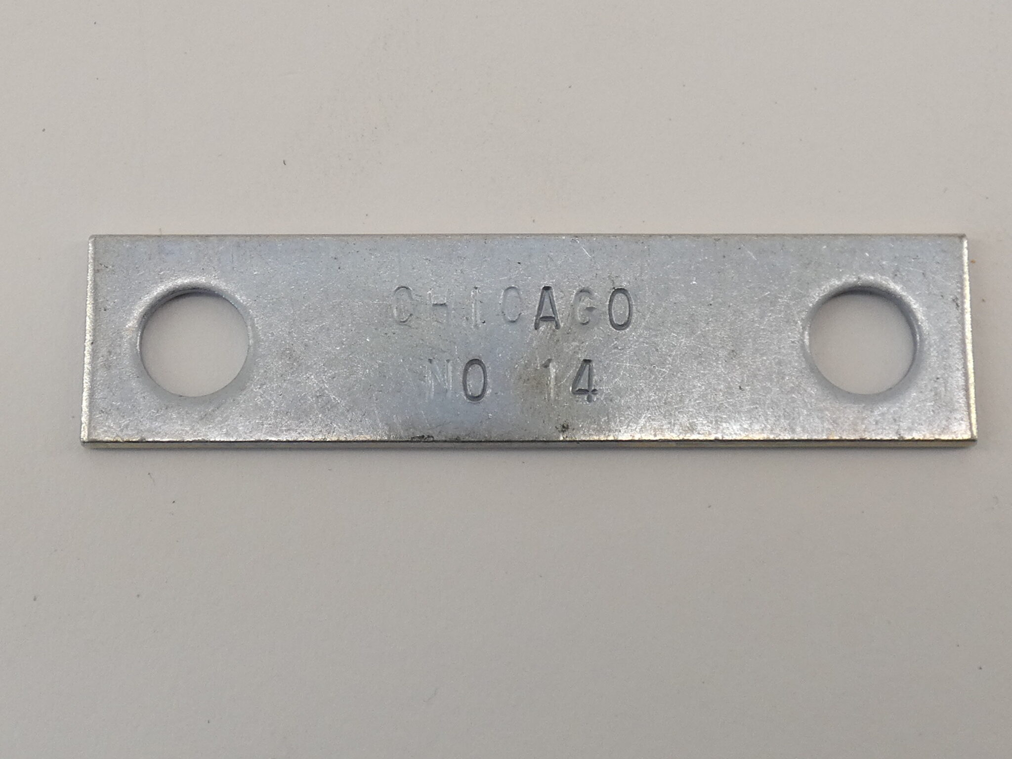 *5 Pack* Chicago #14 U-Bolt Mounting Plate Zinc 3/8D 2-5/16C 3-1/16L ...