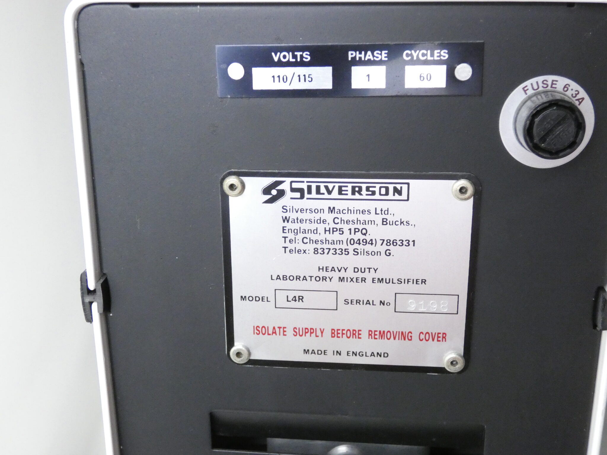 Silverson L4R Heavy Duty Laboratory Mixer Emulsifier – GPM Surplus