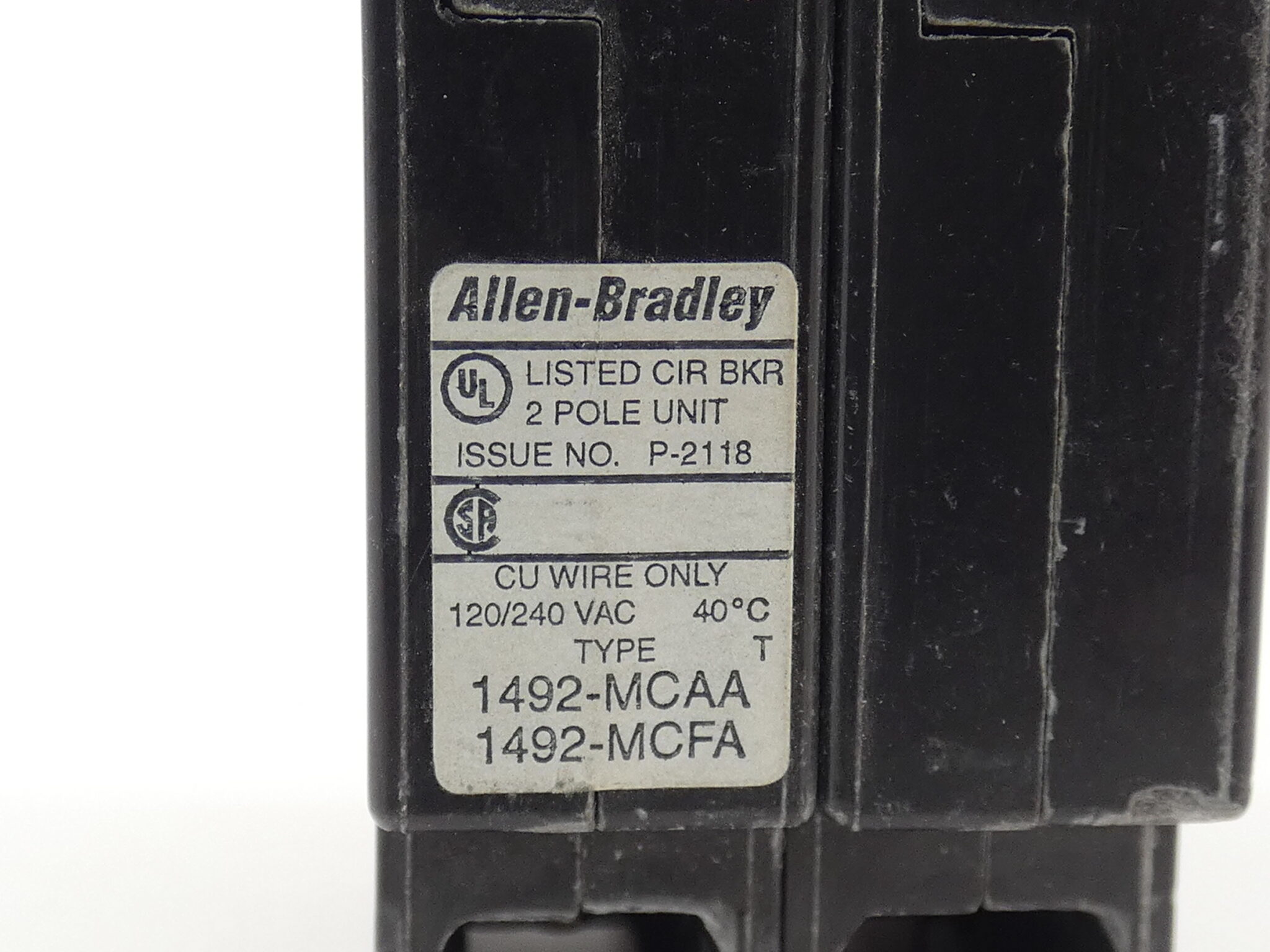 Allen-Bradley 1492-MCAA215 Circuit Breaker 15A 2P 120/240V – GPM Surplus