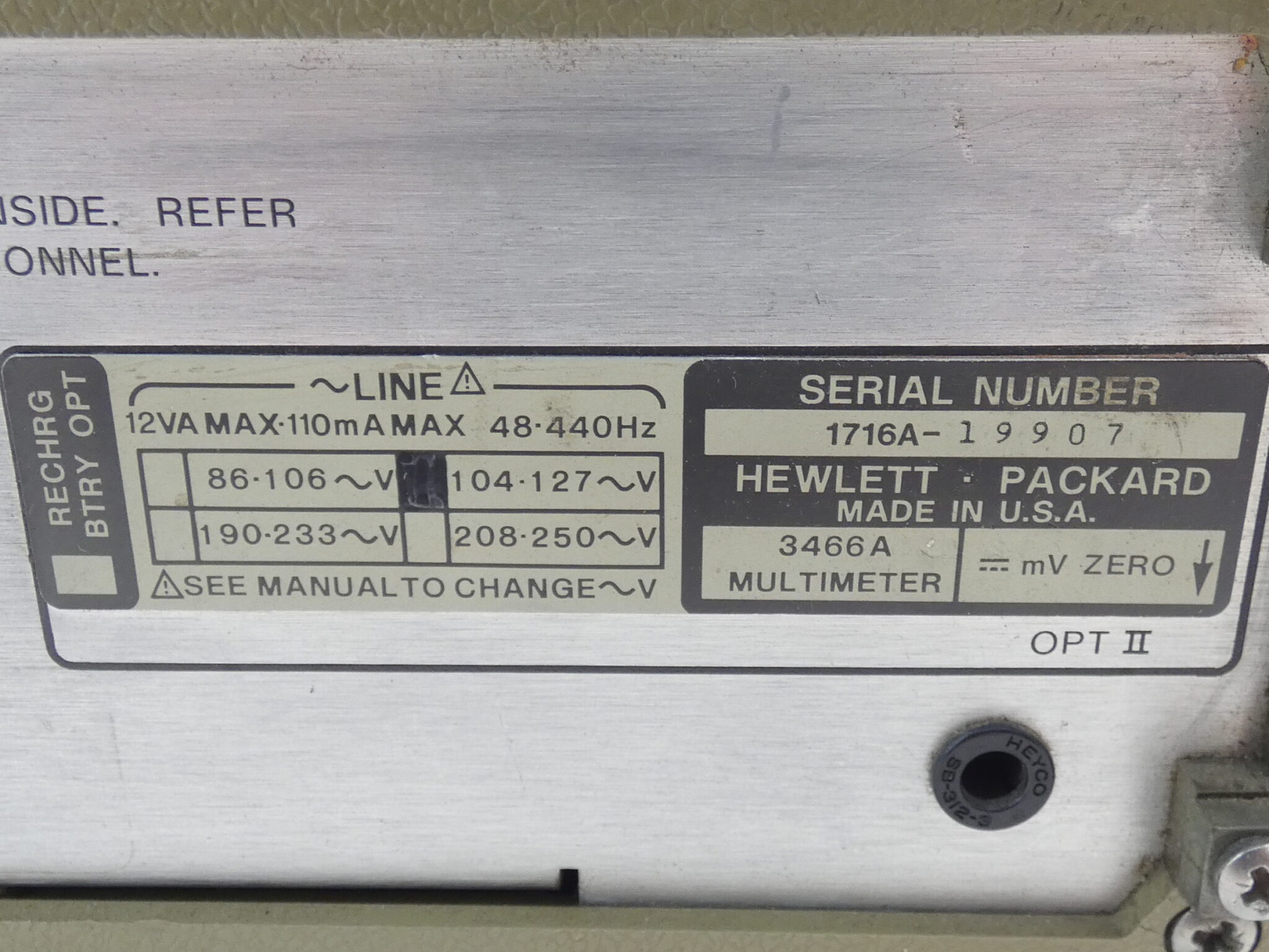 Hewlett Packard HP 3466A Digital Multimeter – GPM Surplus