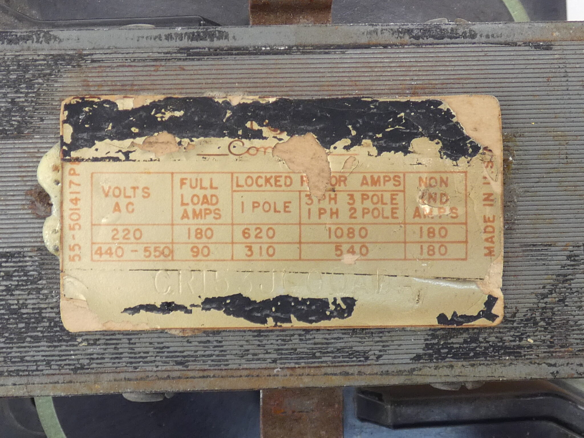 General Electric CR153J000ADA Contactor 550VAC 180A 55-501463G2 – GPM ...
