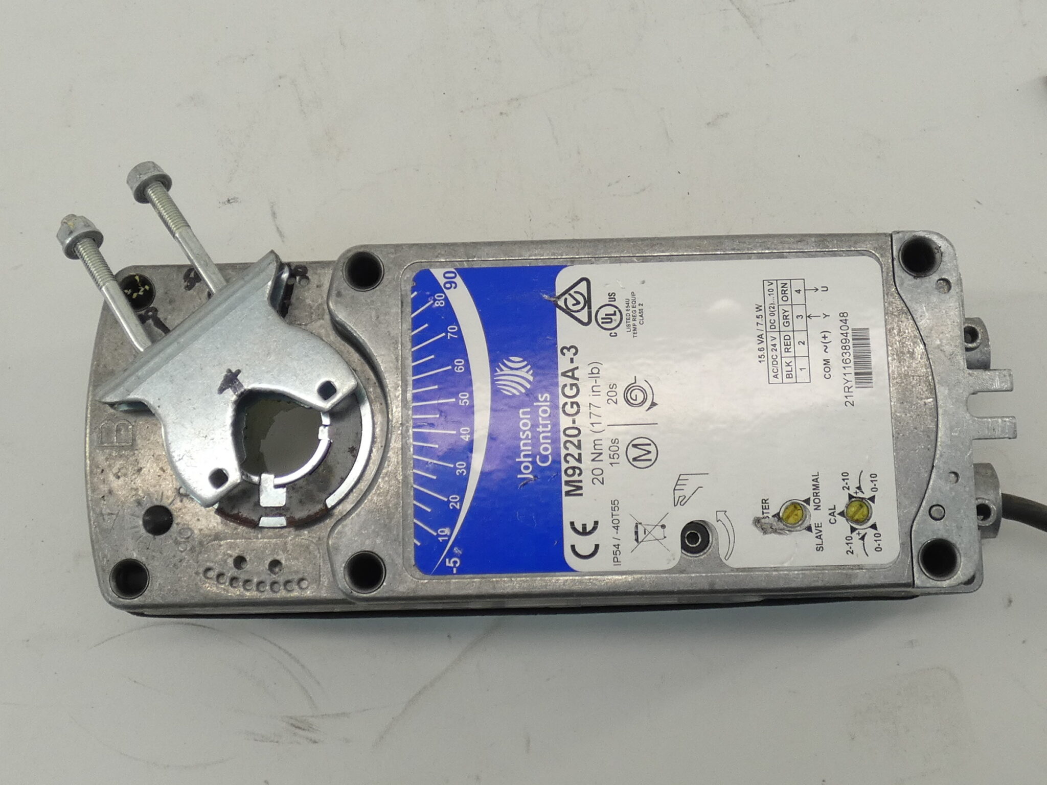 Johnson Controls M9220-GGA-3 Rotary Actuator Spring Return 20Nm 177 in ...